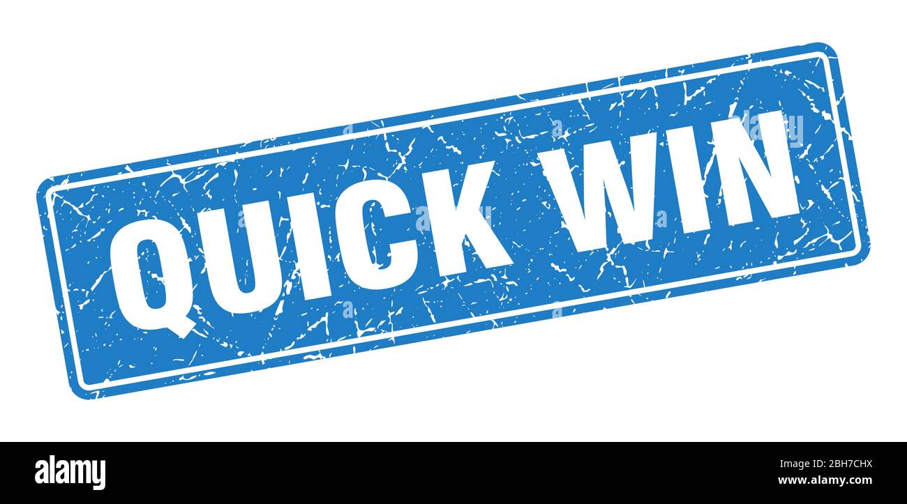 quick win stamp. quick win vintage blue label. Sign Stock Vector Image ...