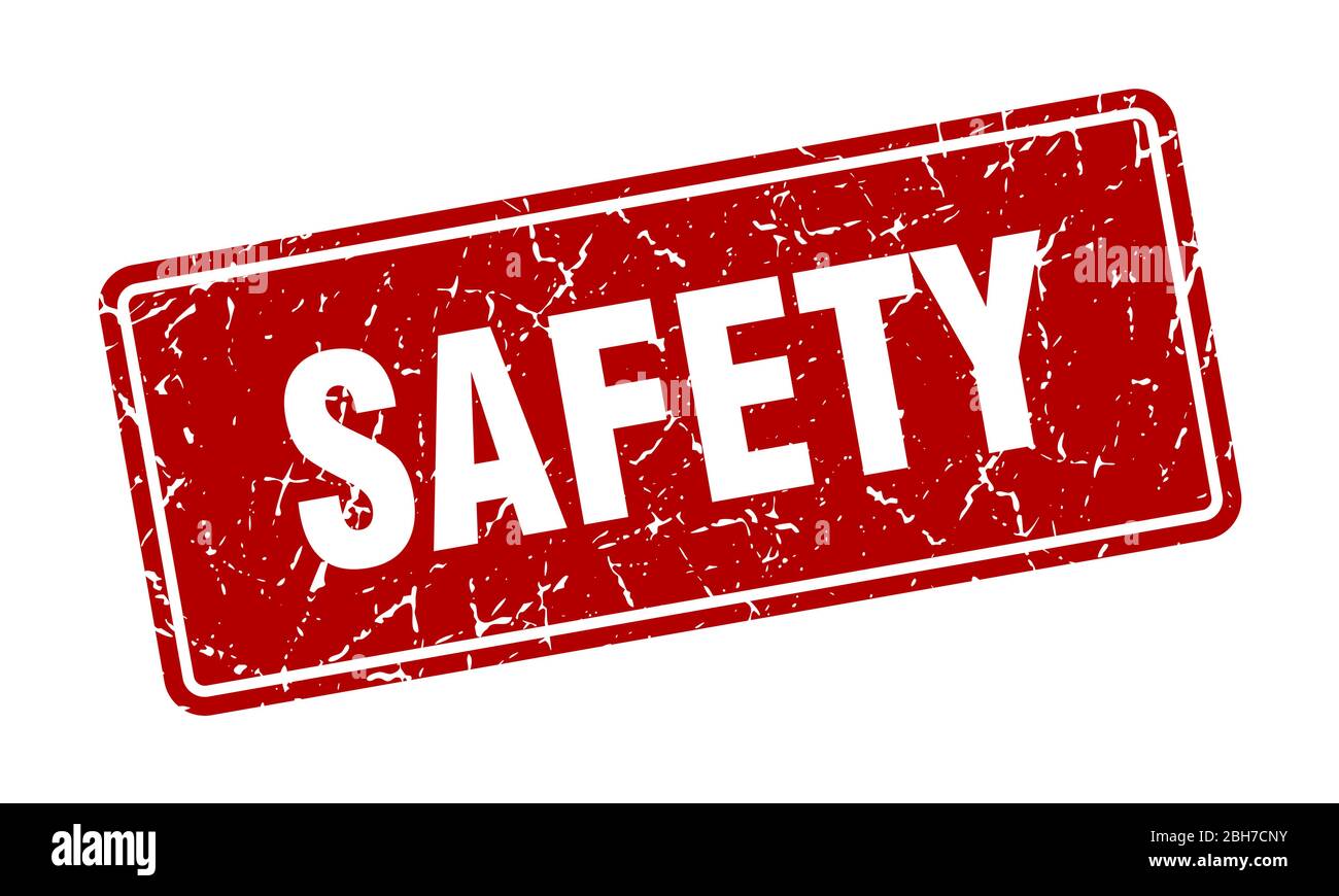 safety stamp. safety vintage red label. Sign Stock Vector Image & Art - Alamy