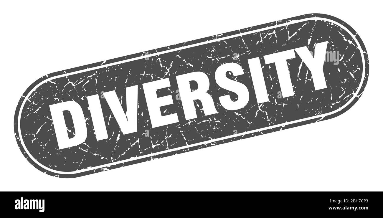 diversity sign. diversity grunge black stamp. Label Stock Vector Image ...
