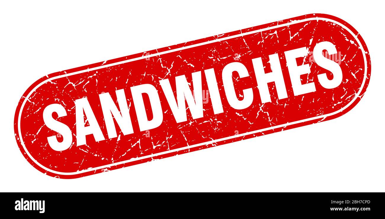 sandwiches sign. sandwiches grunge red stamp. Label Stock Vector Image ...