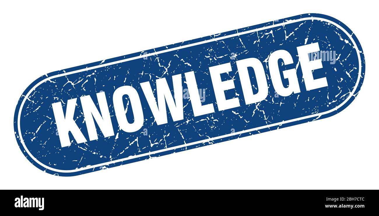 knowledge sign. knowledge grunge blue stamp. Label Stock Vector Image ...
