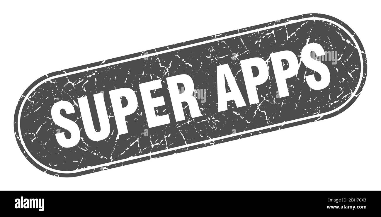 super apps sign. super apps grunge black stamp. Label Stock Vector ...
