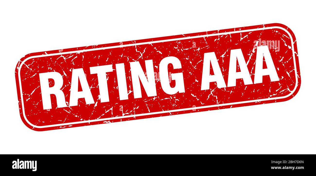 rating aaa stamp. rating aaa square grungy red sign Stock Vector Image ...