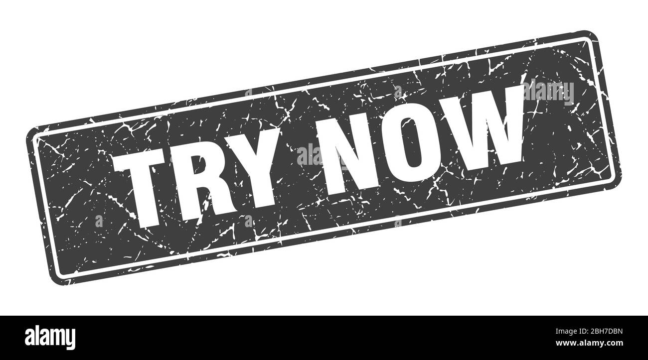try now stamp. try now vintage black label. Sign Stock Vector Image ...