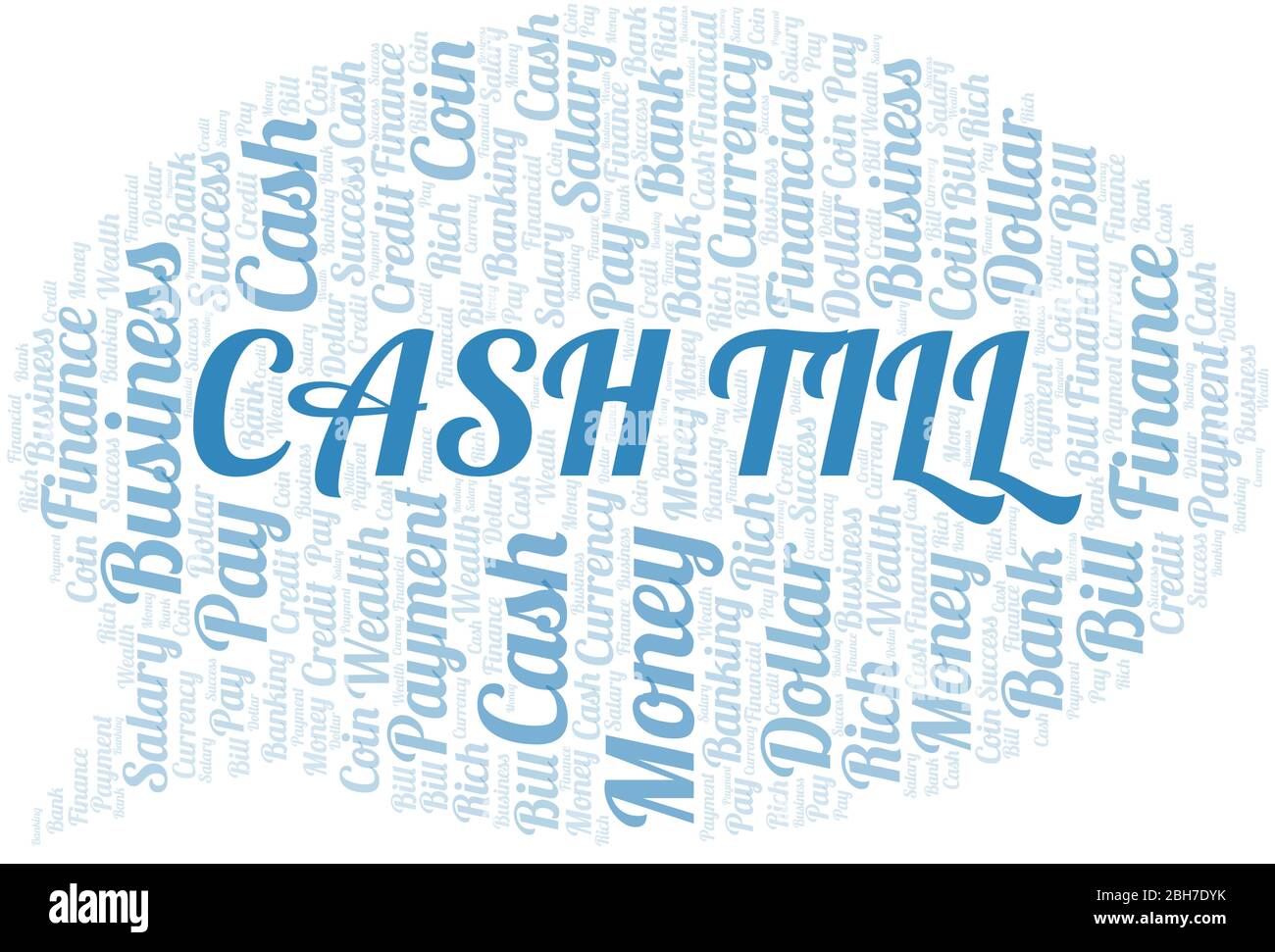 Cash Till typography vector word cloud. Wordcloud collage made with the ...