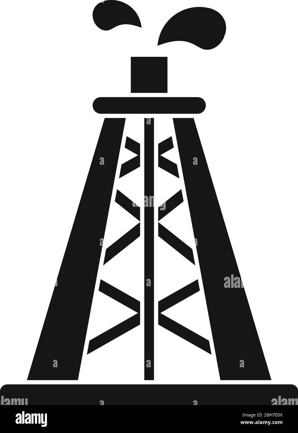 Rig derrick icon. Simple illustration of rig derrick vector icon for ...