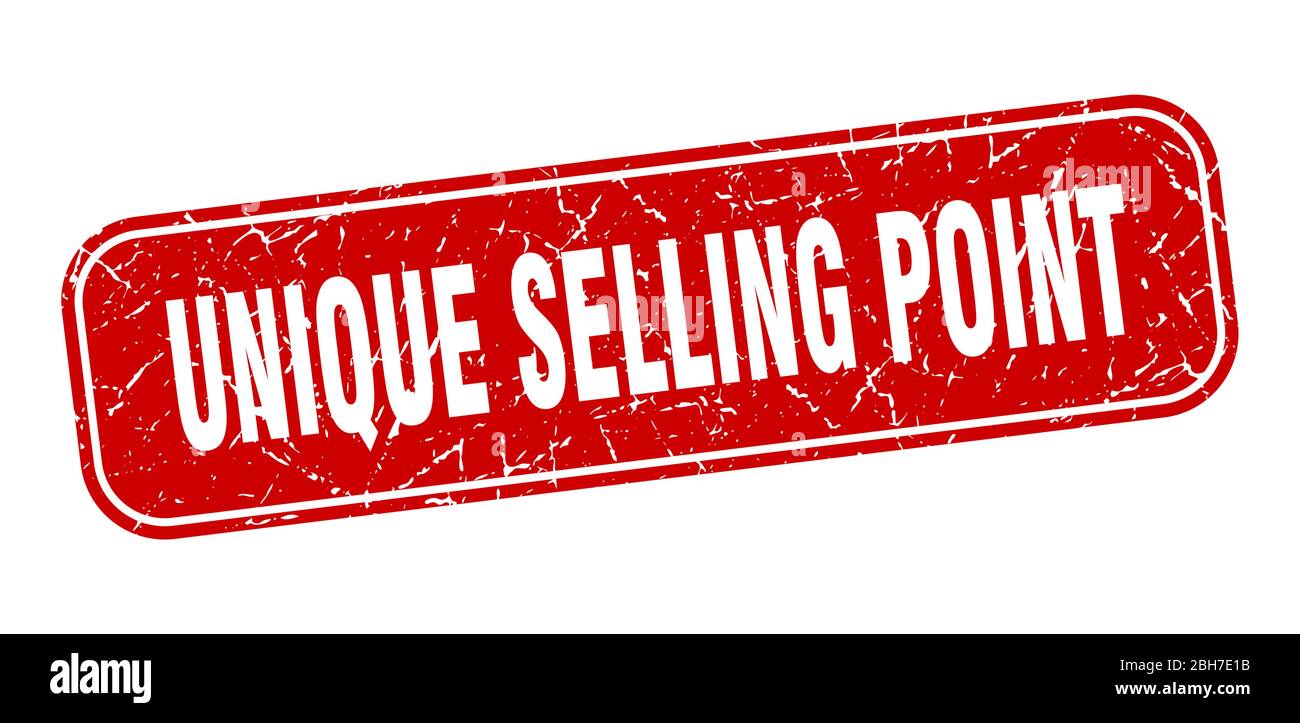 unique selling point stamp. unique selling point square grungy red sign ...