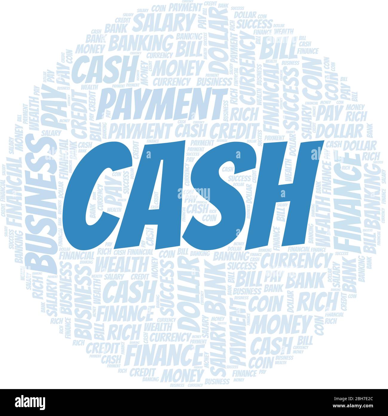 Cash typography vector word cloud. Wordcloud collage made with the text ...