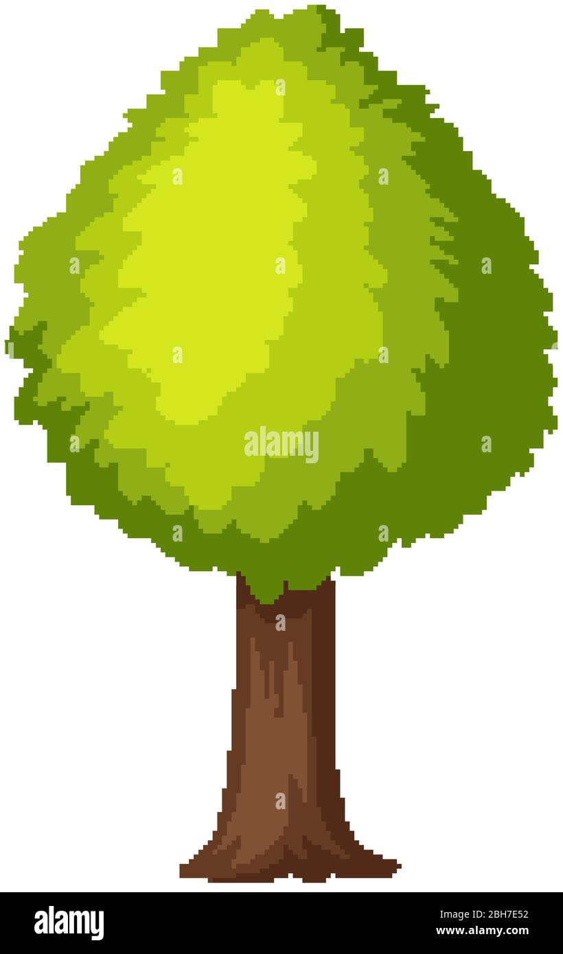 One big tree on white background illustration Stock Vector Image & Art ...