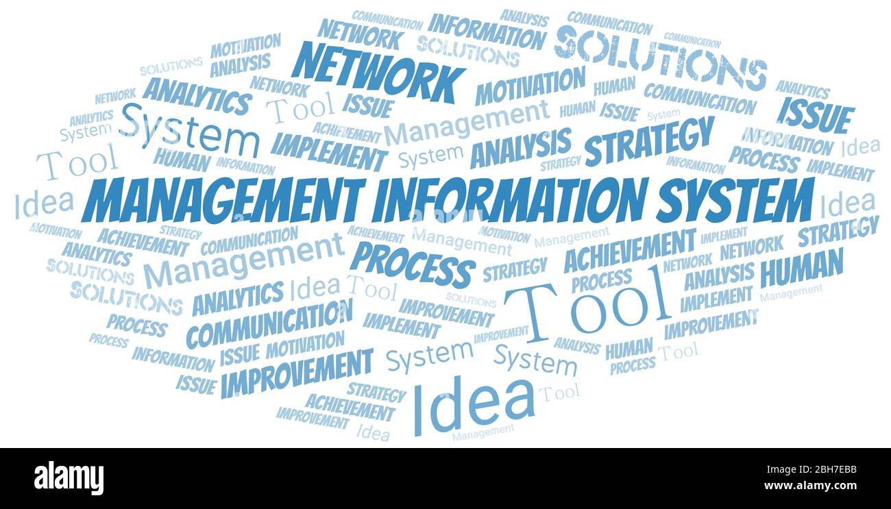 Management Information System typography vector word cloud. Wordcloud ...