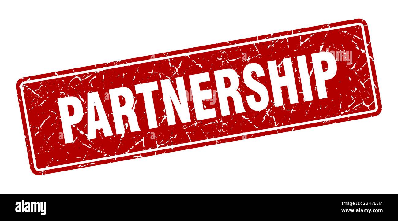 partnership stamp. partnership vintage red label. Sign Stock Vector ...