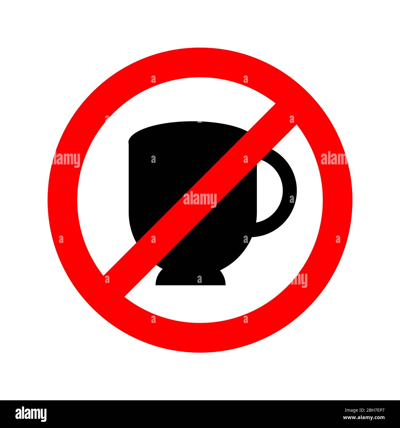 no drinking vector graphic design illustration isolated Stock Vector ...
