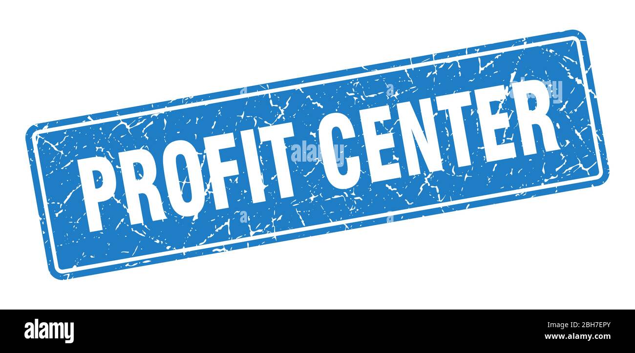 profit center stamp. profit center vintage blue label. Sign Stock ...
