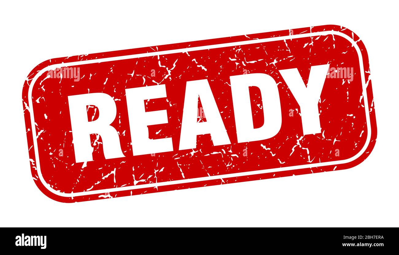 ready stamp. ready square grungy red sign Stock Vector Image & Art - Alamy
