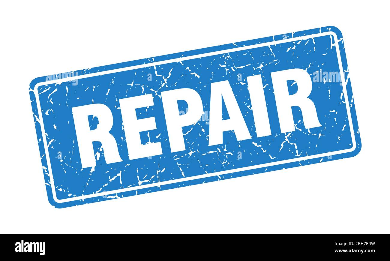 repair stamp. repair vintage blue label. Sign Stock Vector Image & Art ...