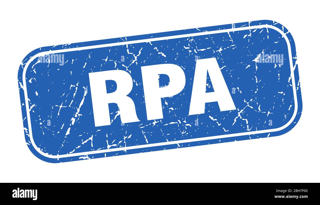 rpa stamp. rpa square grungy blue sign Stock Vector Image & Art - Alamy
