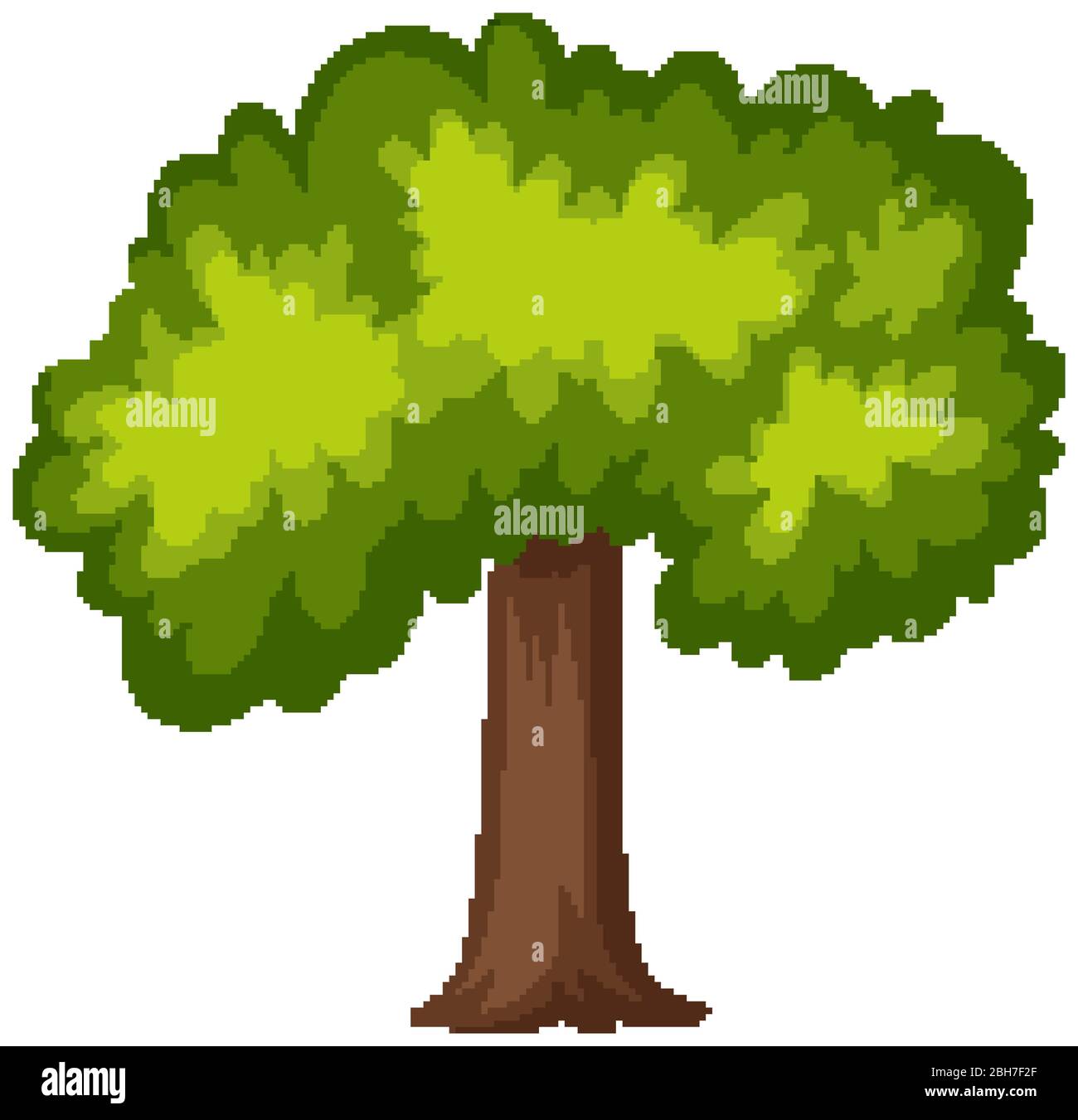 One big tree on white background illustration Stock Vector Image & Art ...