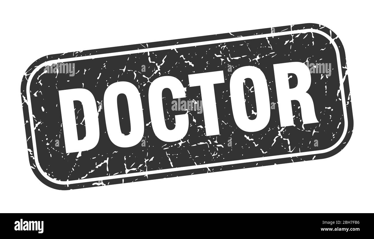 doctor stamp. doctor square grungy black sign Stock Vector Image & Art ...