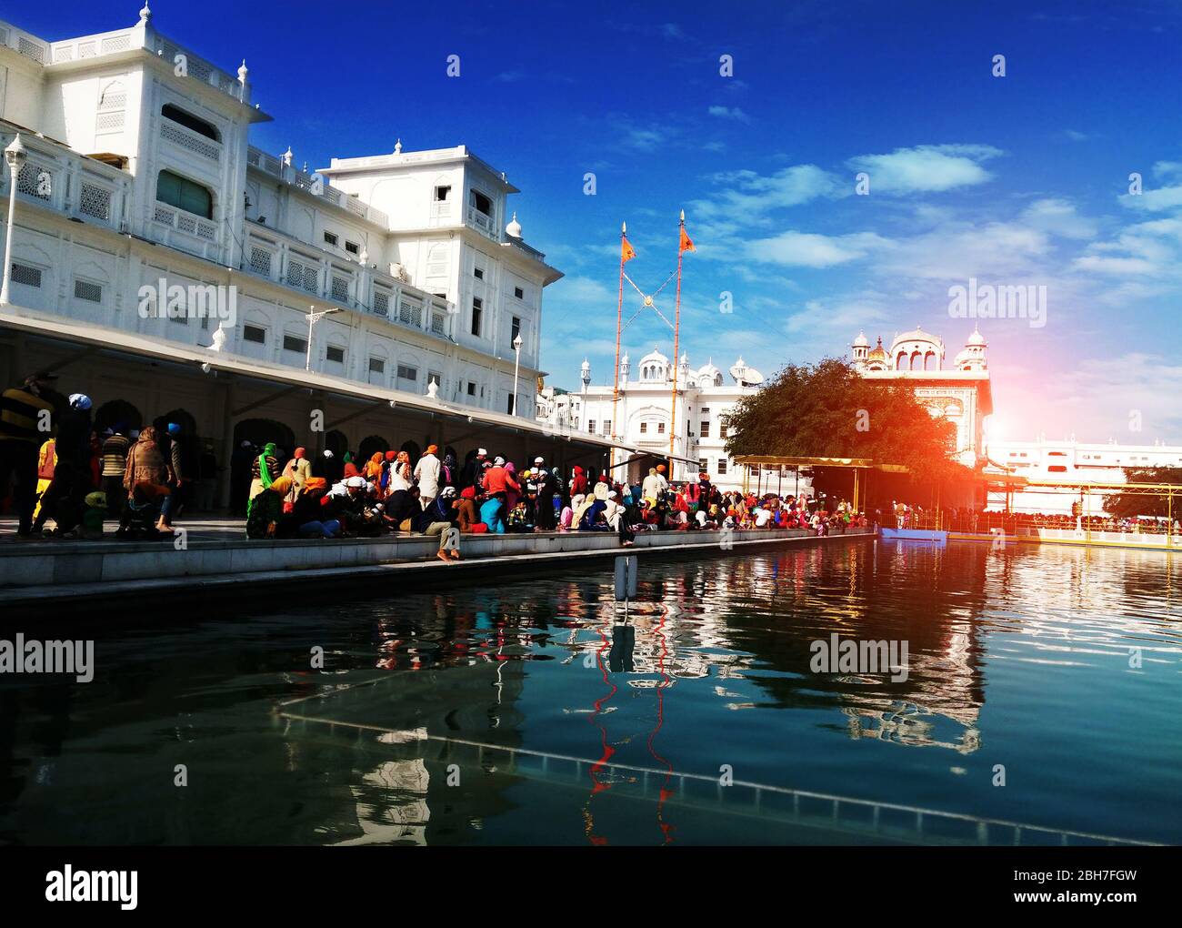 The Sikh holy temple The Harmandir Sahib (Golden Temple) is visited by ...
