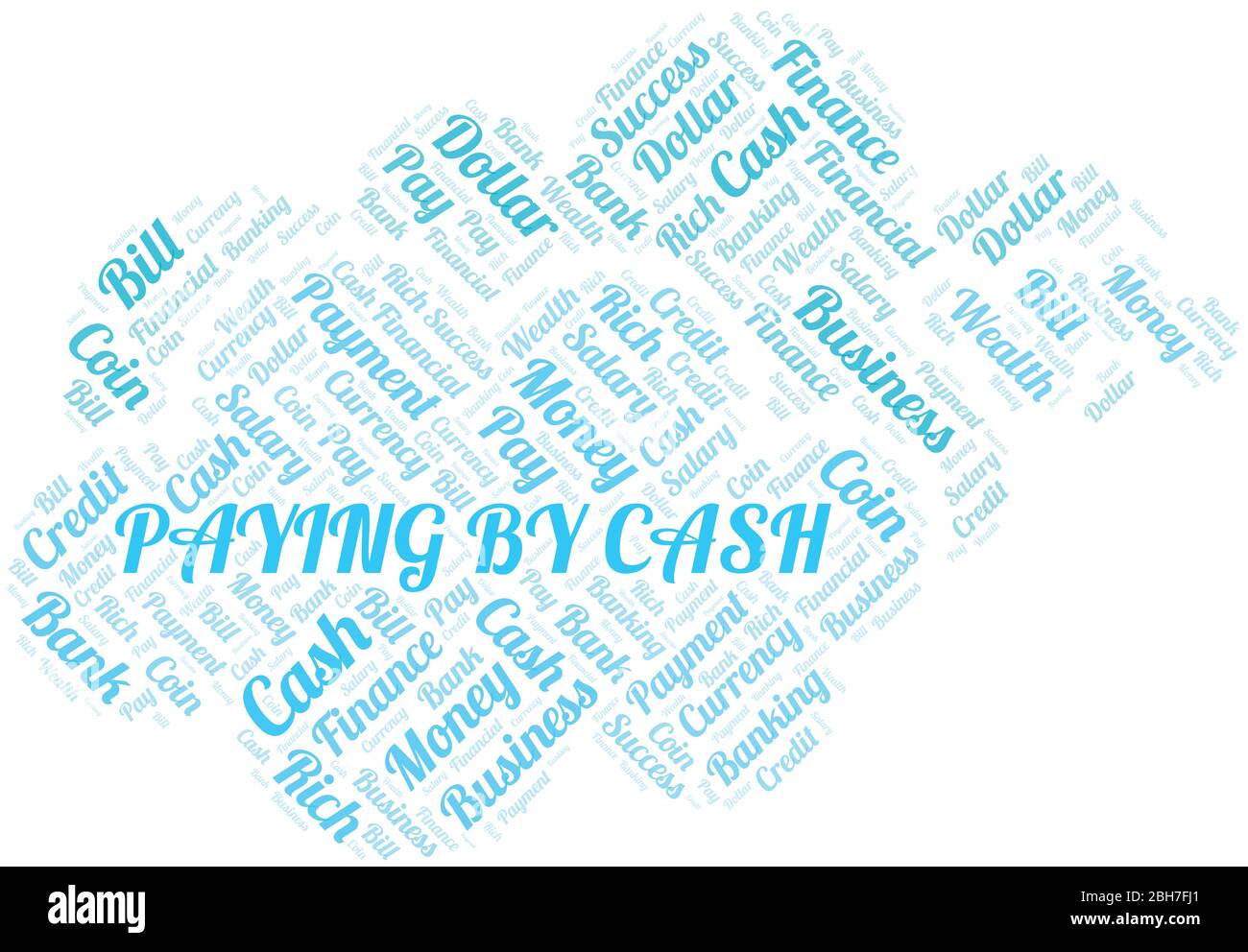 Paying By Cash typography vector word cloud. Wordcloud collage made ...