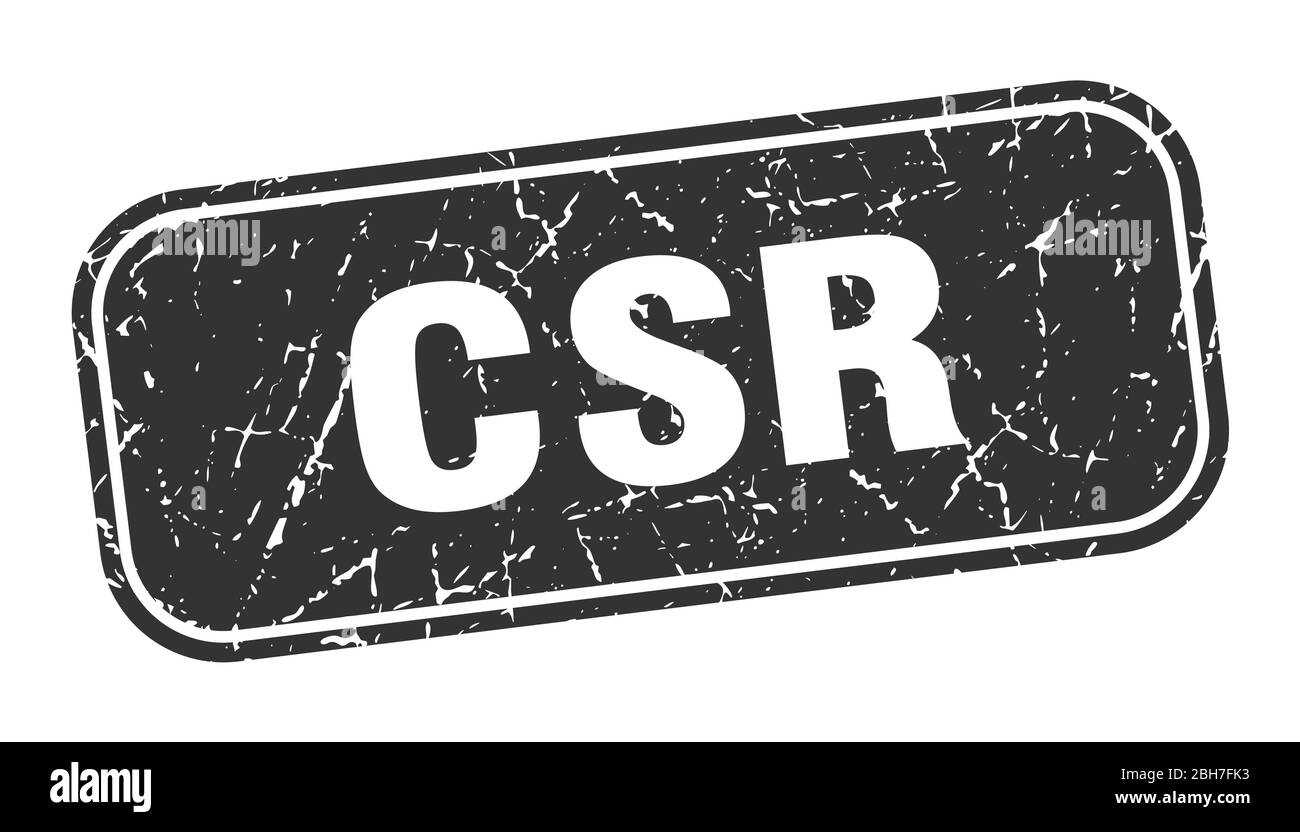 csr stamp. csr square grungy black sign Stock Vector Image & Art - Alamy