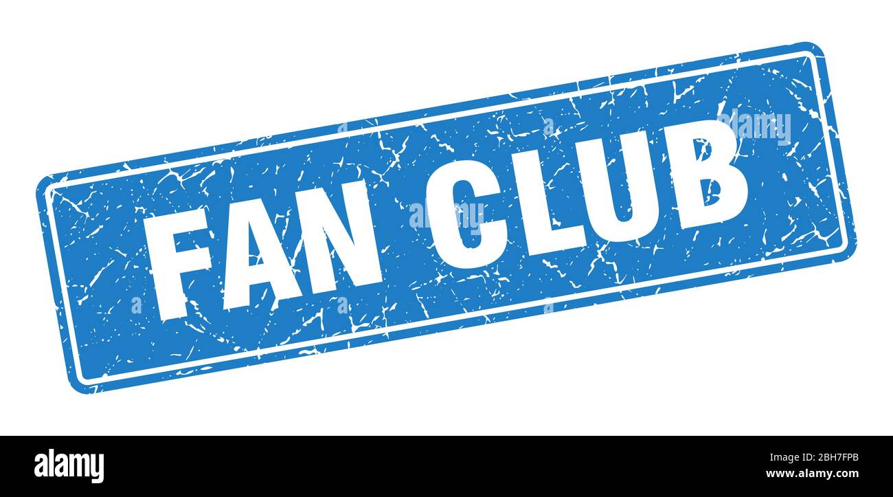 fan club stamp. fan club vintage blue label. Sign Stock Vector Image ...