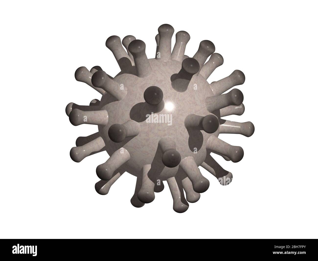 STONE CORONA virus illustration having sticky arms around the body with ...
