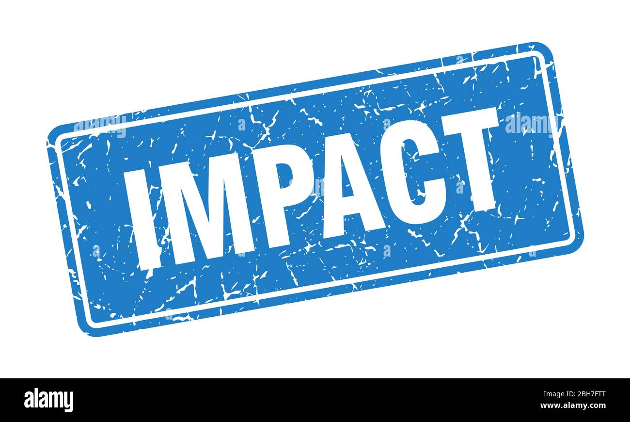 impact stamp. impact vintage blue label. Sign Stock Vector Image & Art ...