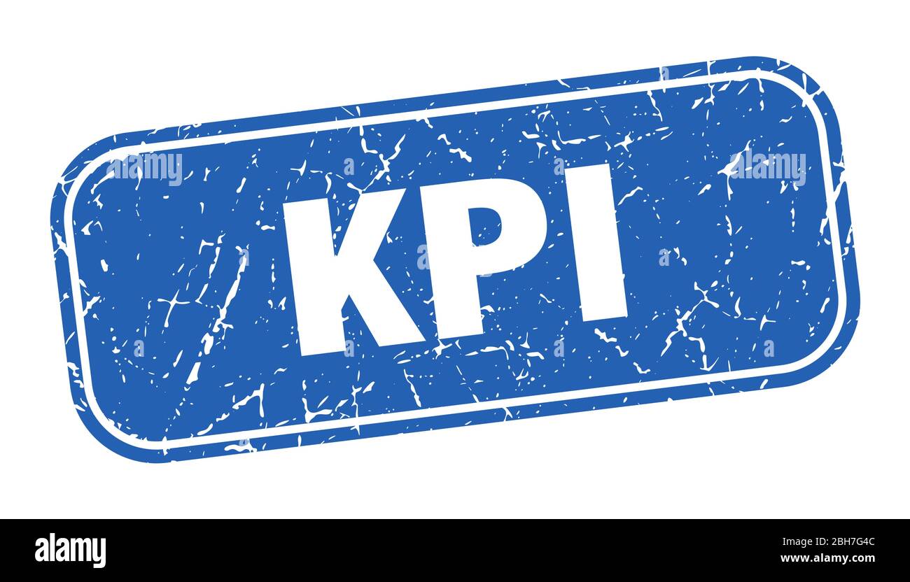 kpi stamp. kpi square grungy blue sign Stock Vector Image & Art - Alamy