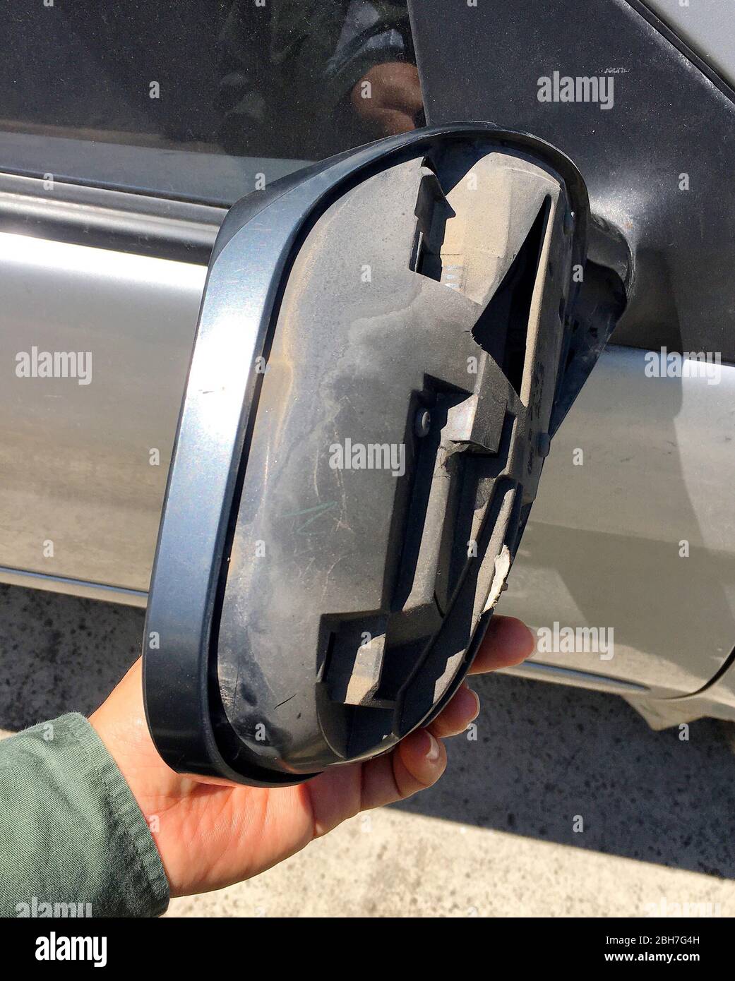 Photo of Broken side mirror of an old car Stock Photo - Alamy
