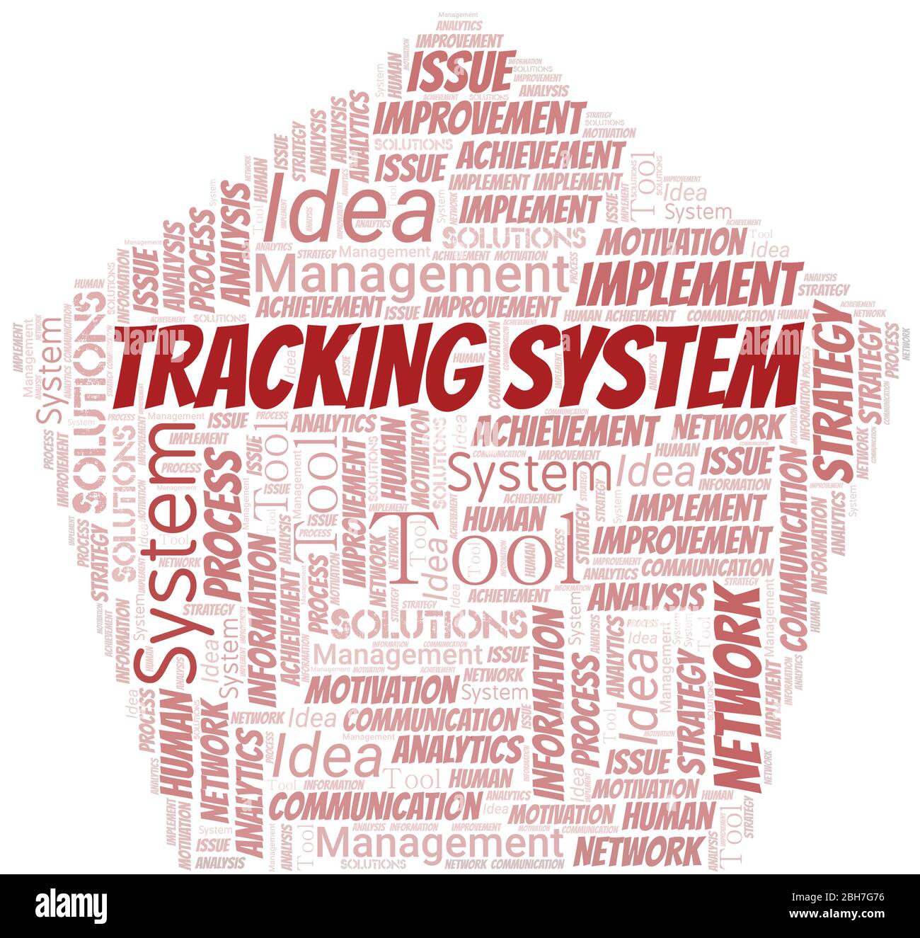 Tracking System typography vector word cloud. Wordcloud collage made ...