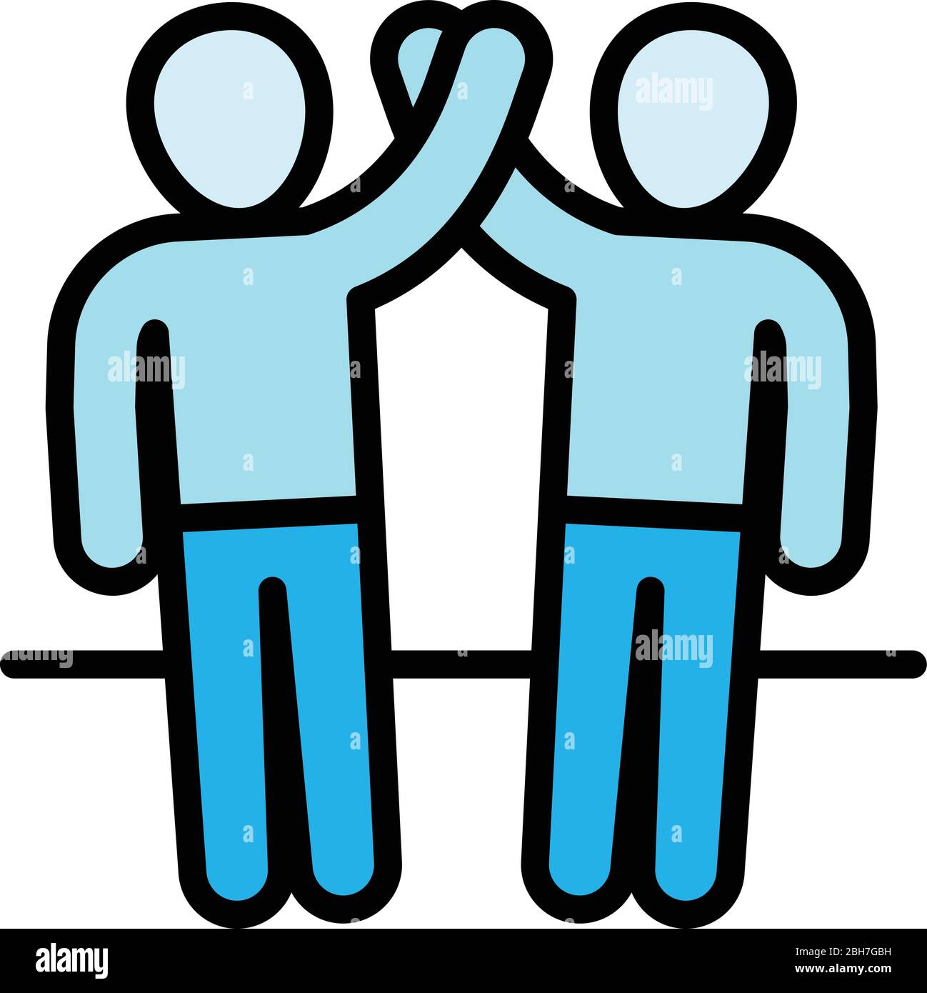 Friendship icon. Outline friendship vector icon for web design isolated ...