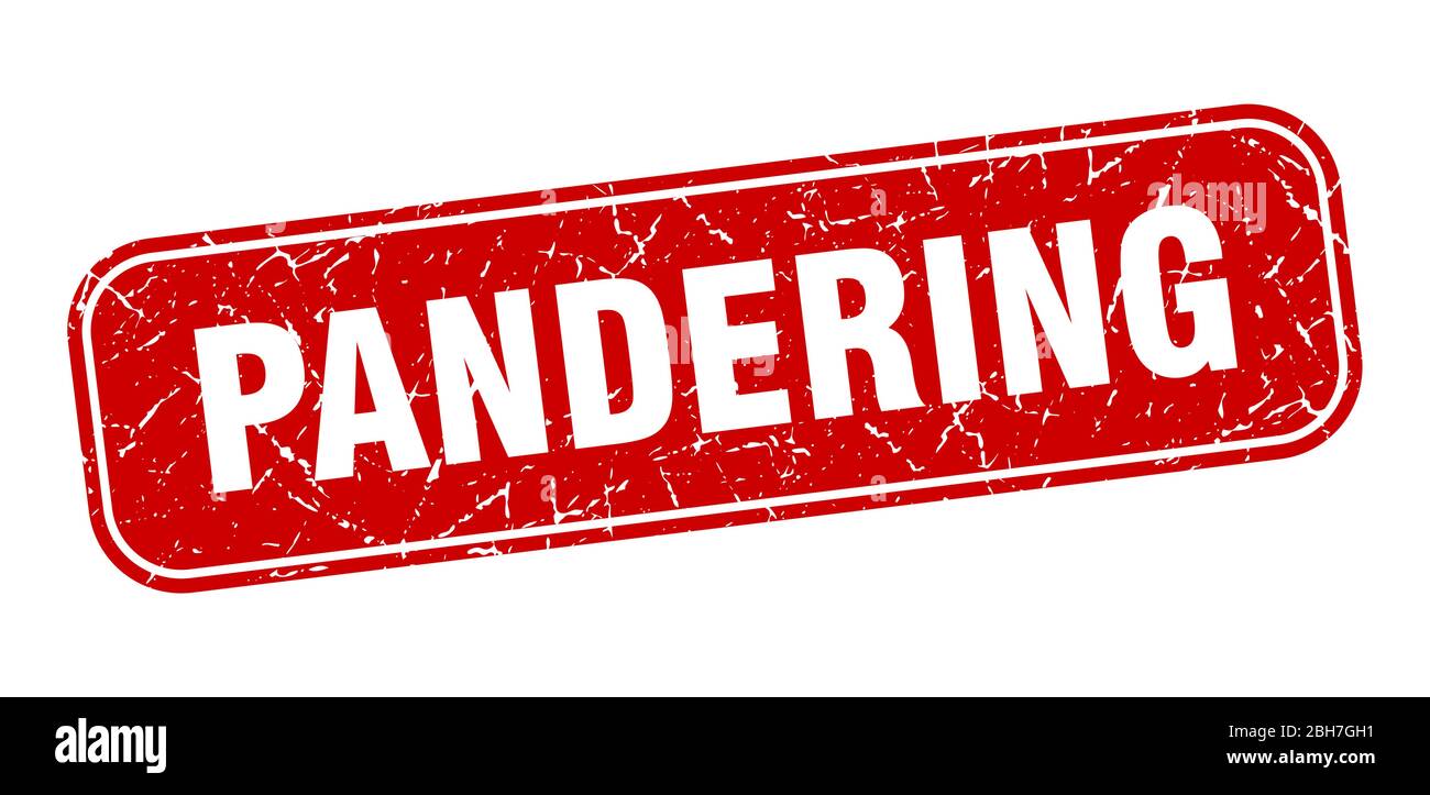 pandering stamp. pandering square grungy red sign Stock Vector Image ...