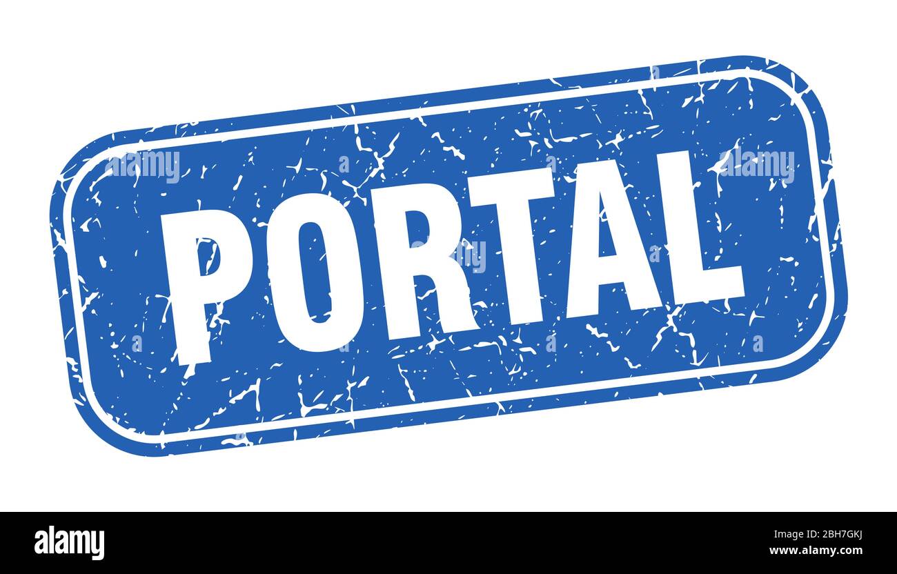 portal stamp. portal square grungy blue sign Stock Vector Image & Art ...