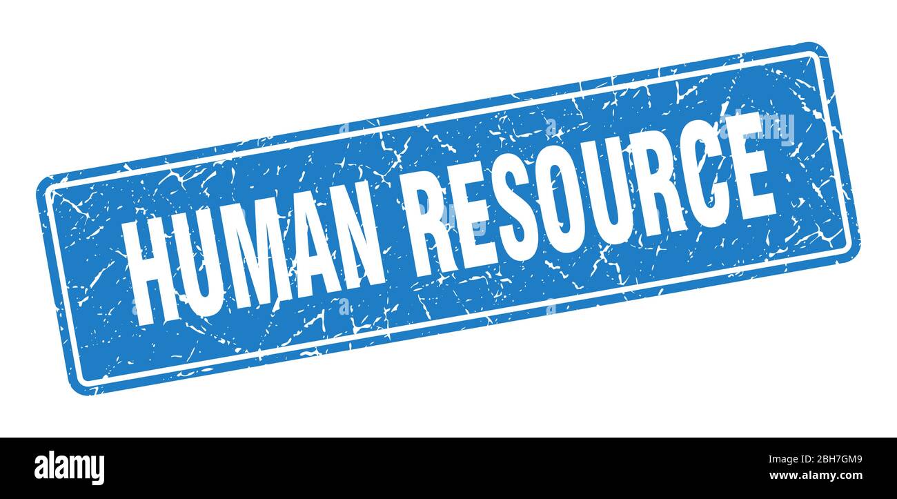 human resource stamp. human resource vintage blue label. Sign Stock ...