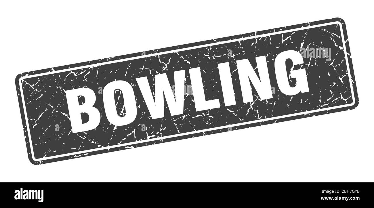 bowling stamp. bowling vintage black label. Sign Stock Vector Image ...