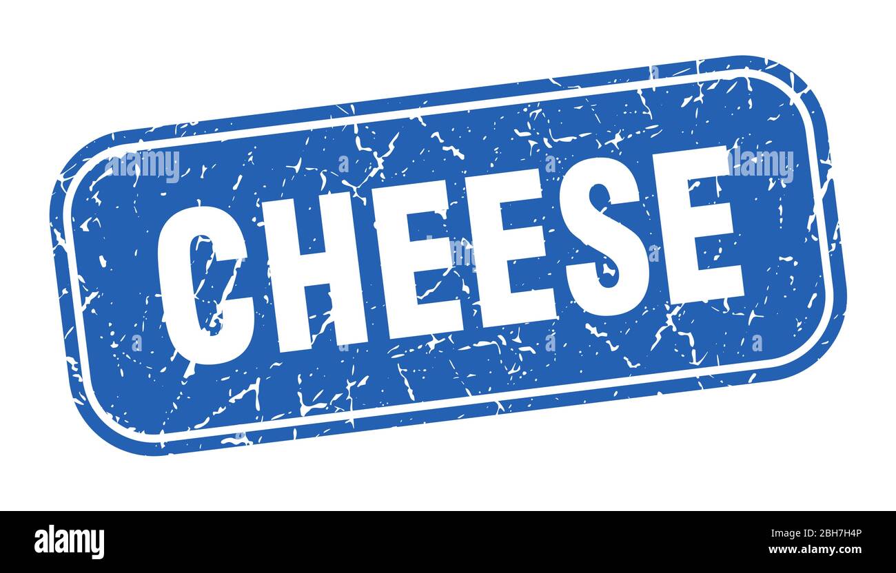 cheese stamp. cheese square grungy blue sign Stock Vector Image & Art ...
