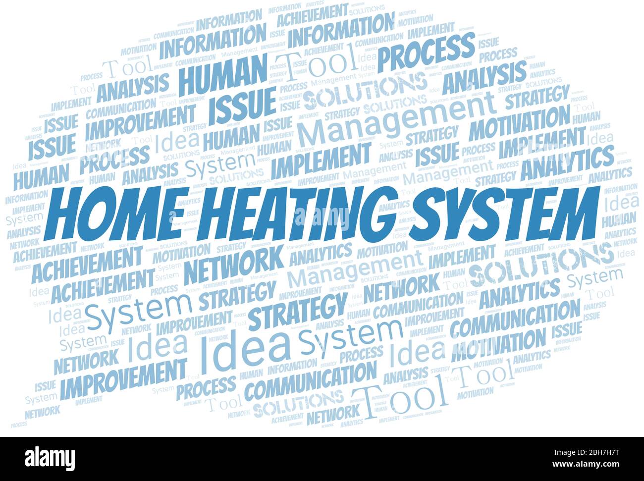 Home Heating System typography vector word cloud. Wordcloud collage ...