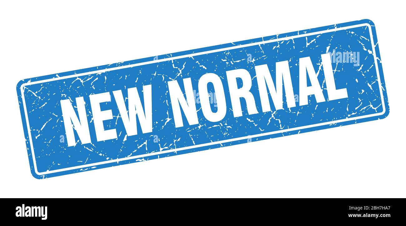 new normal stamp. new normal vintage blue label. Sign Stock Vector ...