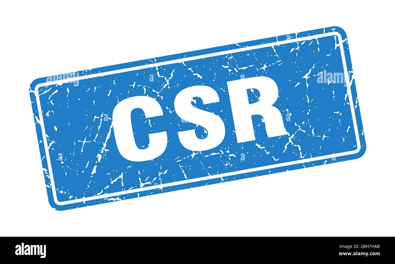 csr stamp. csr vintage blue label. Sign Stock Vector Image & Art - Alamy