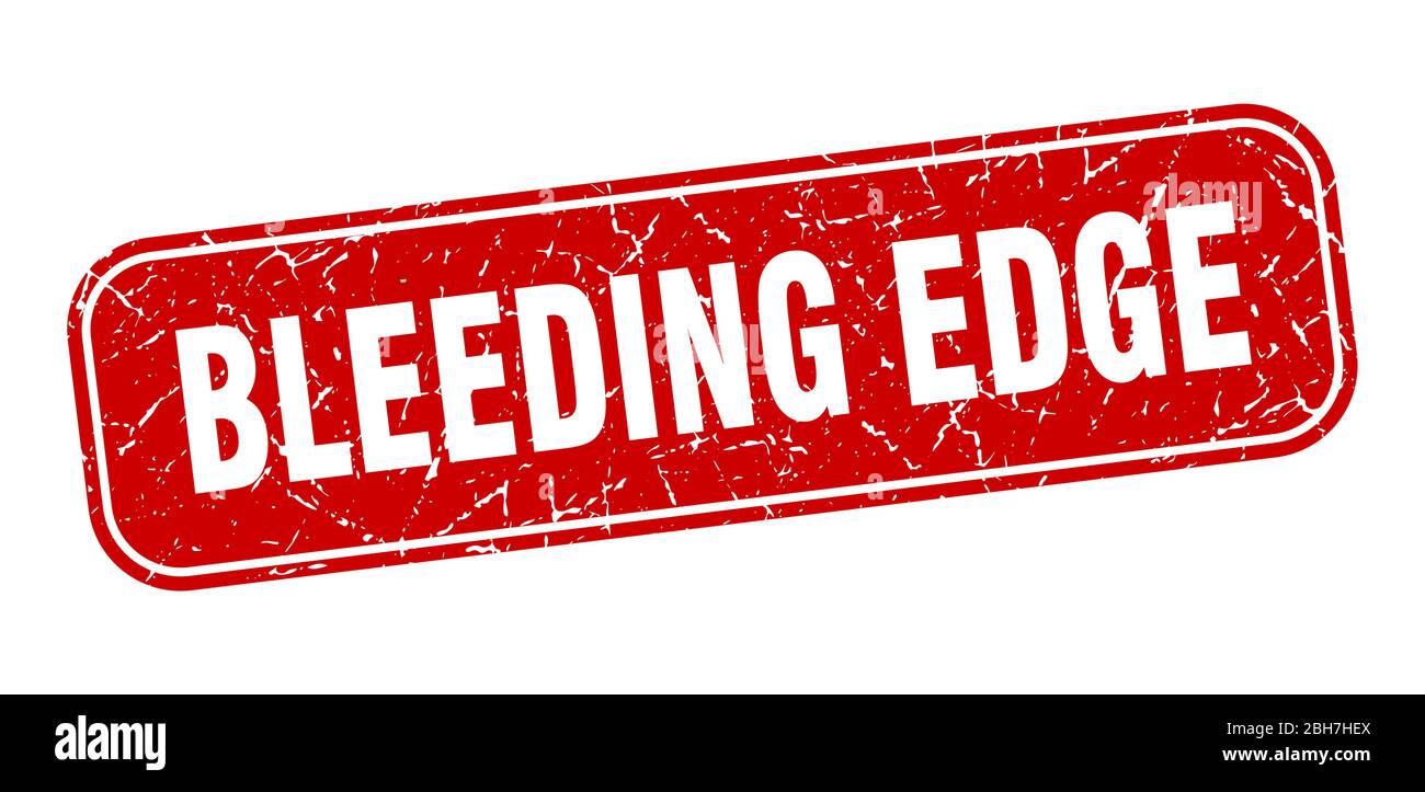 bleeding edge stamp. bleeding edge square grungy red sign Stock Vector ...