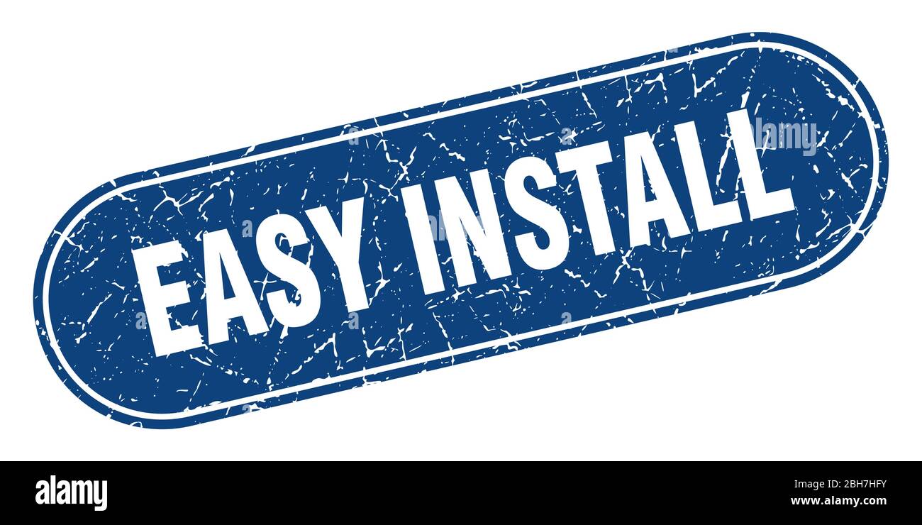 easy install sign. easy install grunge blue stamp. Label Stock Vector ...