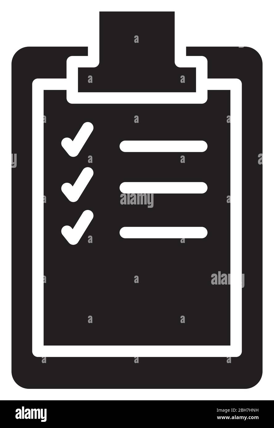 medical check list document silhouette style icon Stock Vector Image ...