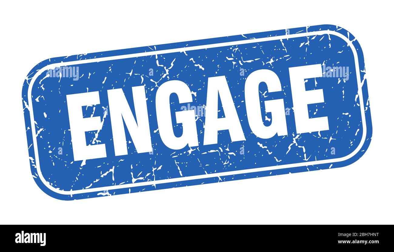 engage stamp. engage square grungy blue sign Stock Vector Image & Art ...