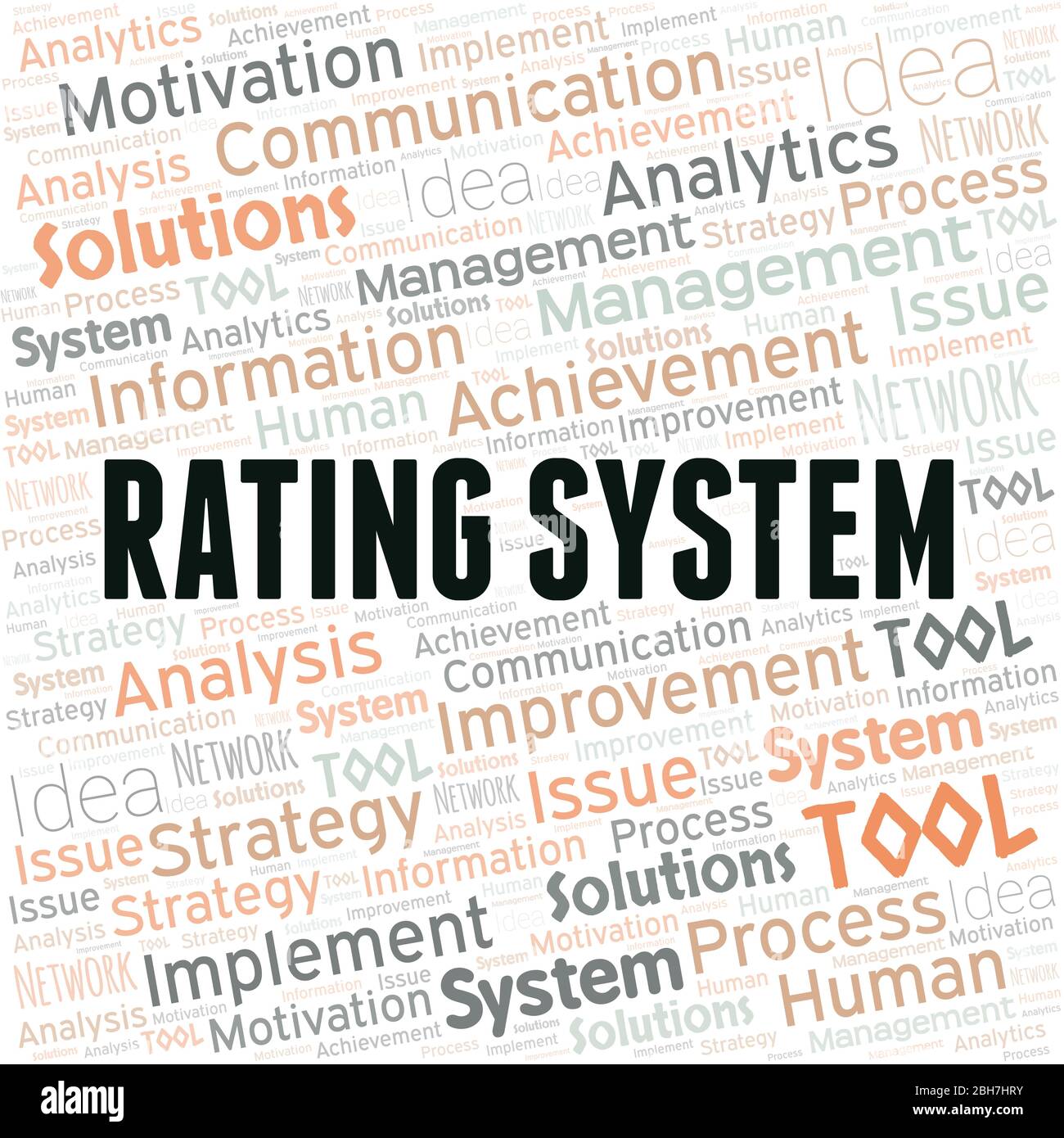 Rating System typography vector word cloud. Wordcloud collage made with ...