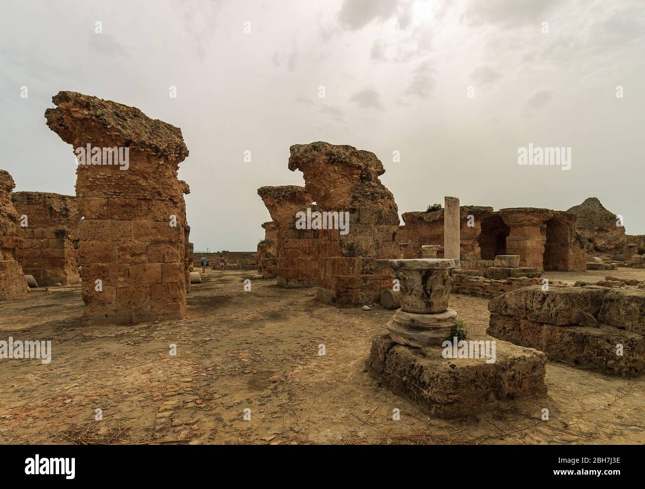 Ancient ruins of baths at tunisia, Carthage. Anthony terms Stock Photo ...