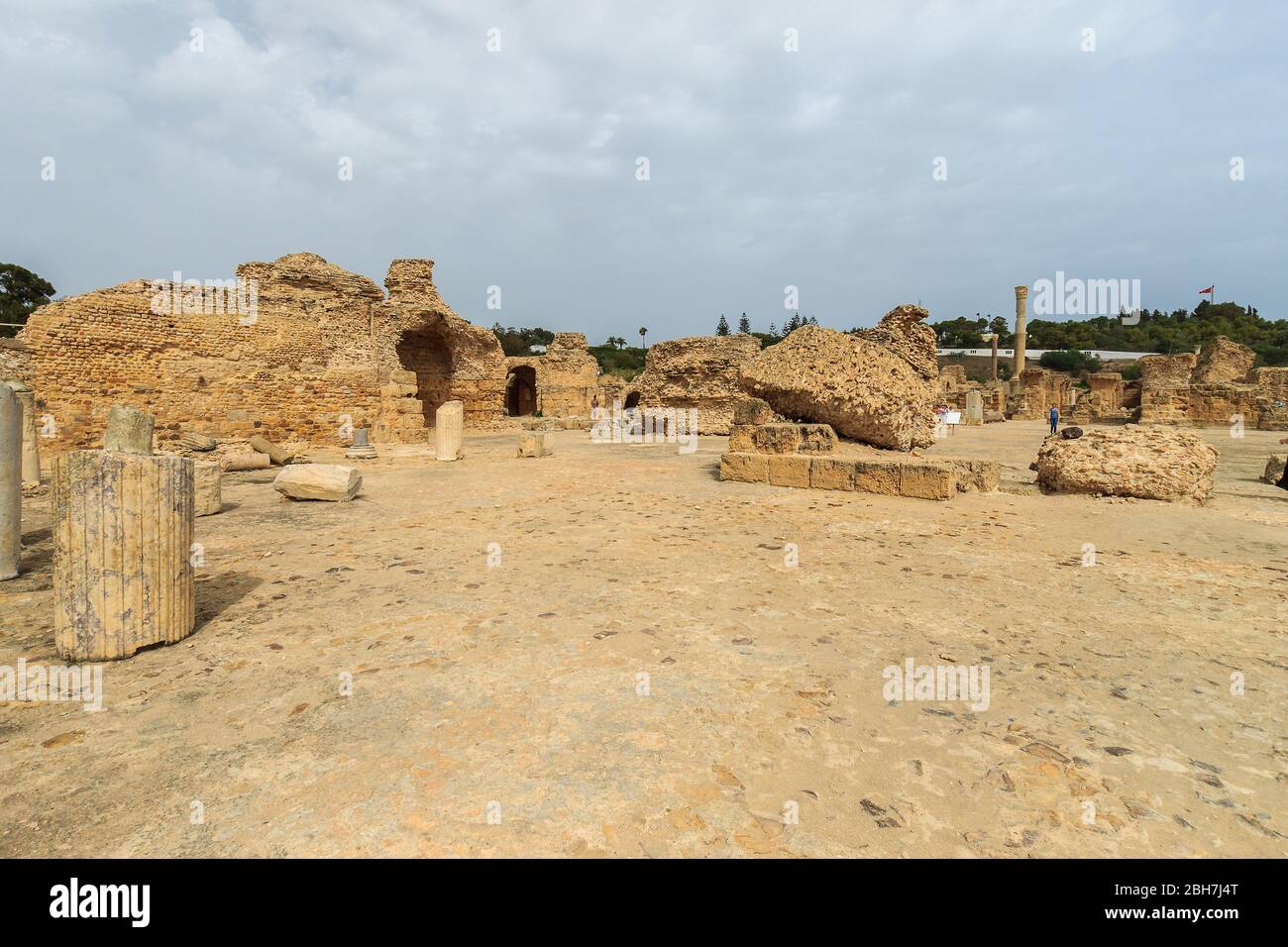 Ancient ruins of baths at tunisia, Carthage. Anthony terms Stock Photo ...
