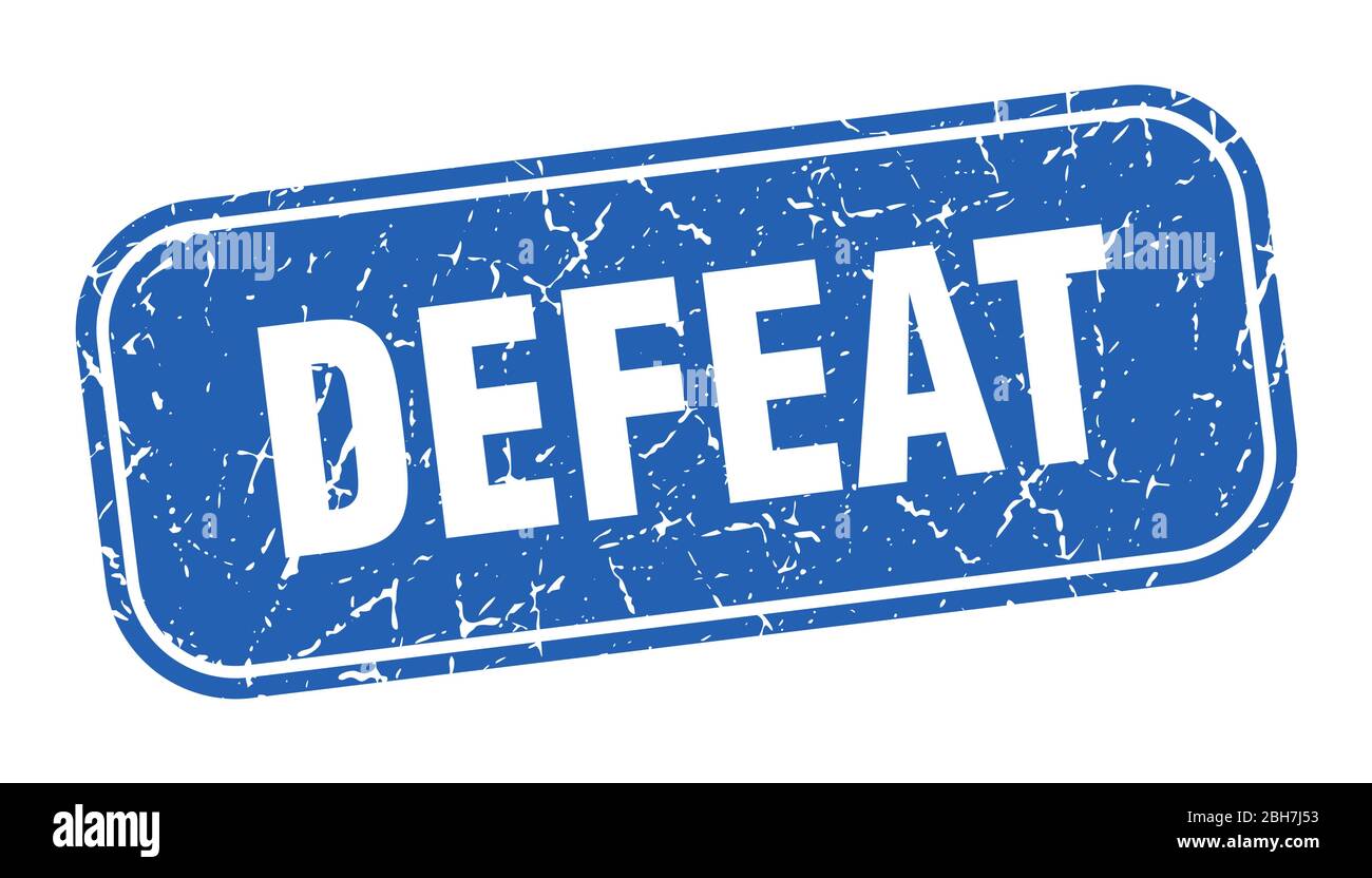 defeat stamp. defeat square grungy blue sign Stock Vector Image & Art ...