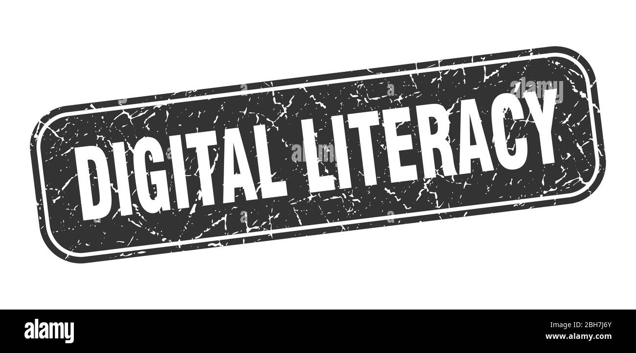 digital literacy stamp. digital literacy square grungy black sign Stock ...