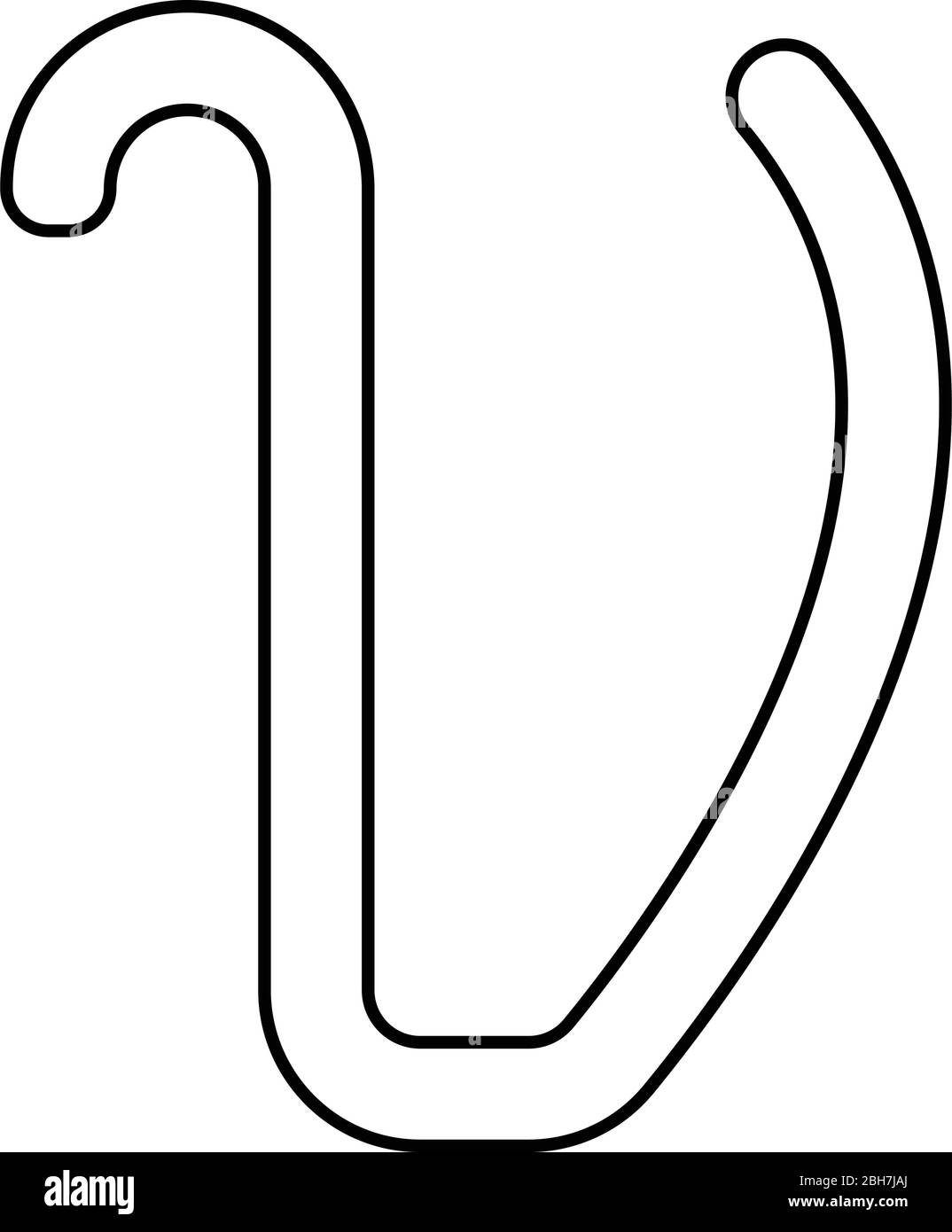 Upsilon greek symbol small letter lowercase font icon outline black ...